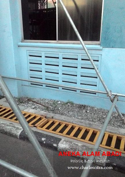 HASIL PEMASANGAN JALUSI BETON PADA DINDING